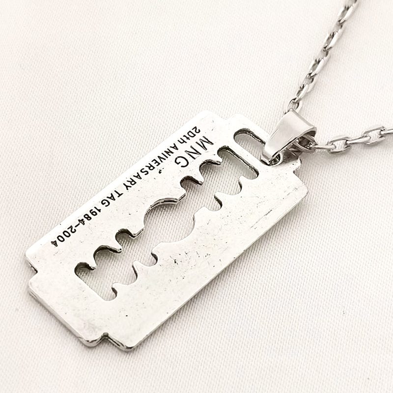 Razor Blade Pendant Necklace - Vintage Punk Goth Gothic Steampunk Acce