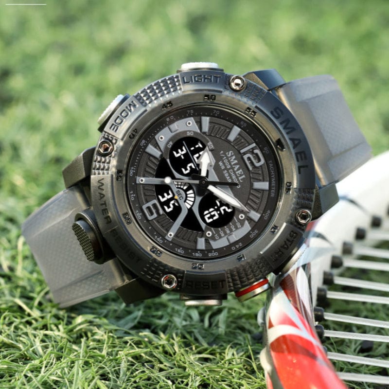 Waterproof Sport Watch - Digital LED Quartz Analog Stopwatch Wristwatc
