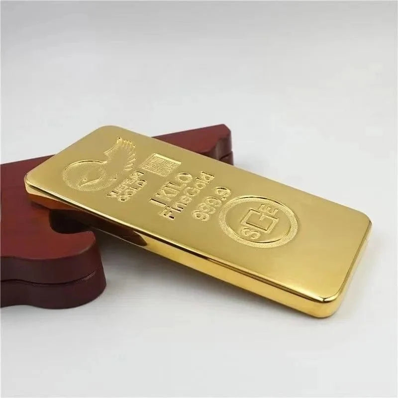 1:1 Replica Swiss 1kg Gold Bar – Realistic Bullion Display for Bank