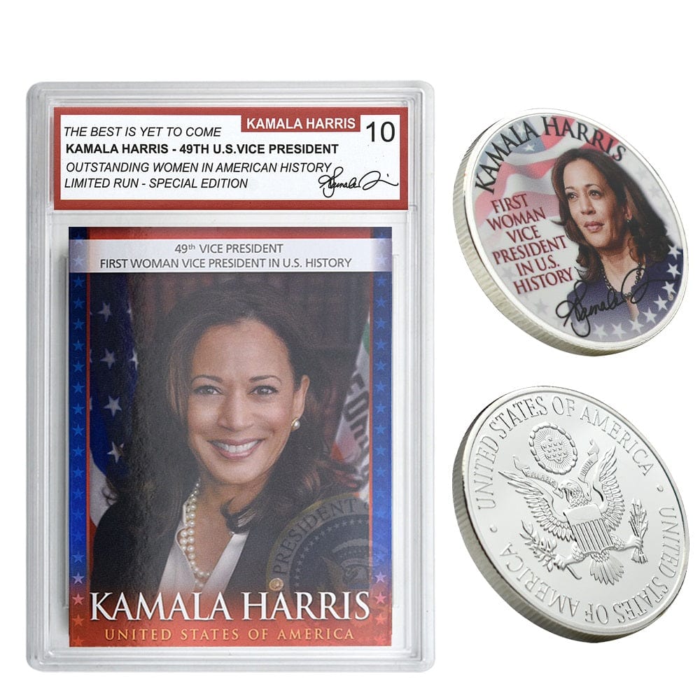 2024 US President Kamala Devi Harris Rating Silver Coin Medal Collecti ...