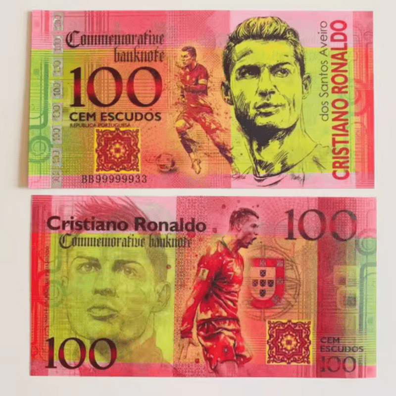Cristiano Ronaldo 500 Escudos Banknote – Rare Collectible Paper Money